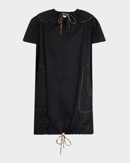 Dries Van Noten Dattia Short-Sleeve Mini Peasant Dress | Neiman Marcus