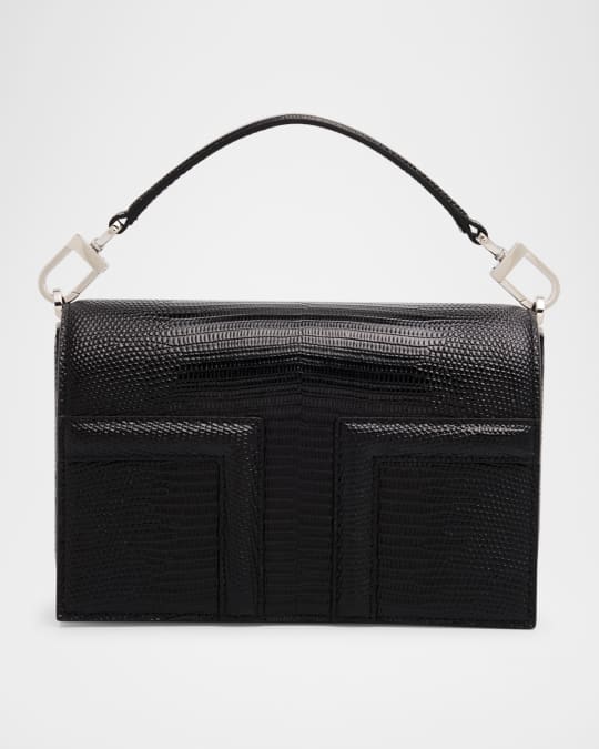 Toteme Mini Flap Lizard-Embossed Leather Shoulder Bag | Neiman Marcus