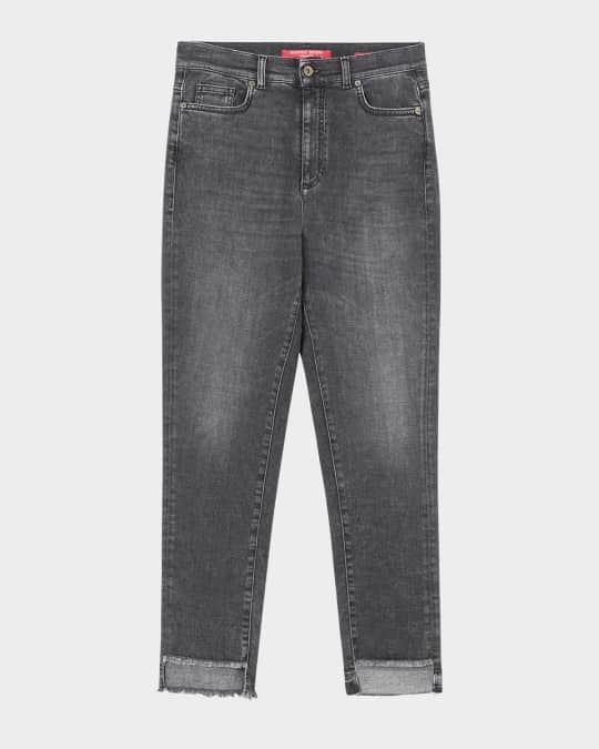 Marina Rinaldi Plus Size Santos Step Fray Cotton Denim Jeans | Neiman ...