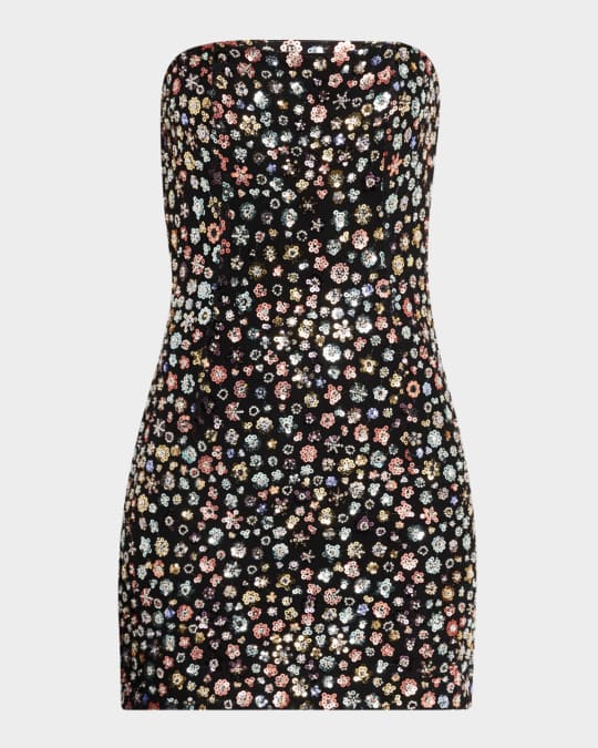 Ramy Brook Khai Strapless Sequined Mini Dress | Neiman Marcus