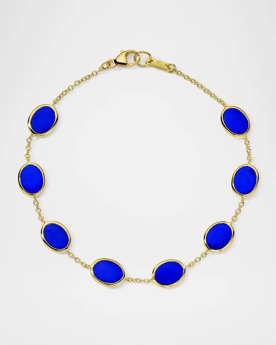 Ippolita 18K Yellow Gold Polished Rock Candy Confetti Bracelet in Lapis ...