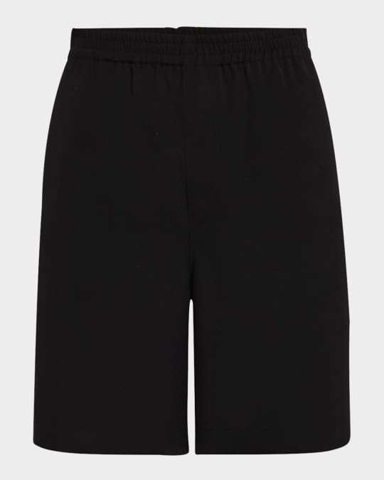FRAME Men's Wool Relaxed Fit Pull-On Shorts | Neiman Marcus