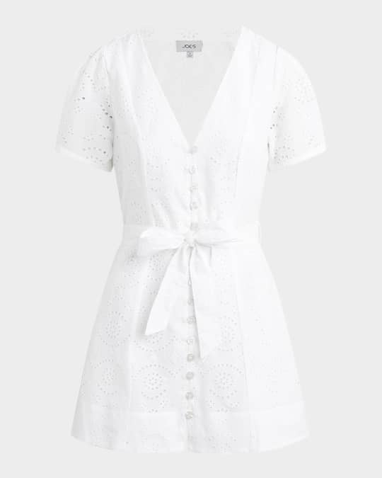 Joe's Jeans The Halle Eyelet Mini Dress | Neiman Marcus