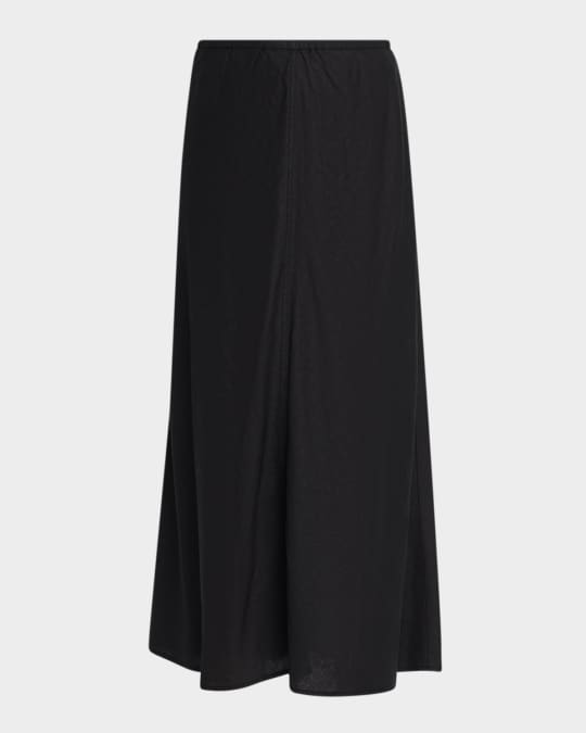 Eileen Fisher Petite A-Line Organic Linen Midi Skirt | Neiman Marcus