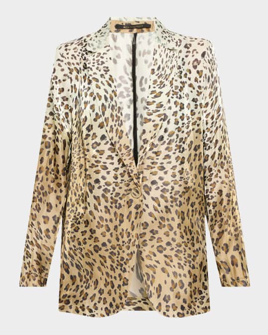 Kobi Halperin Wacks Ombre Leopard-Print Jacket | Neiman Marcus