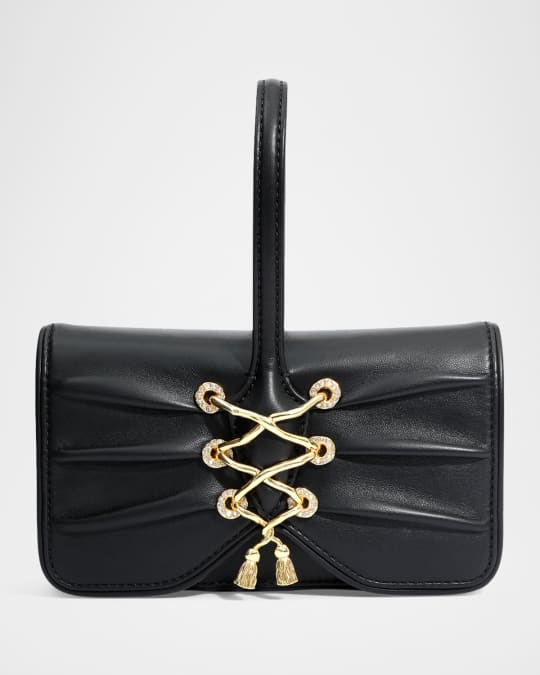 Alexis Bittar Lace-Up Leather Wristlet | Neiman Marcus