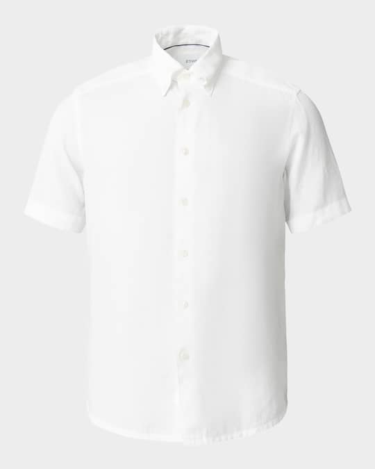 Eton Men's Signature Linen Contemporary Fit Short-Sleeve Shirt | Neiman ...