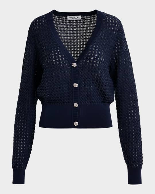 Essentiel Antwerp Hellenium Knitted V-Neck Cardigan | Neiman Marcus