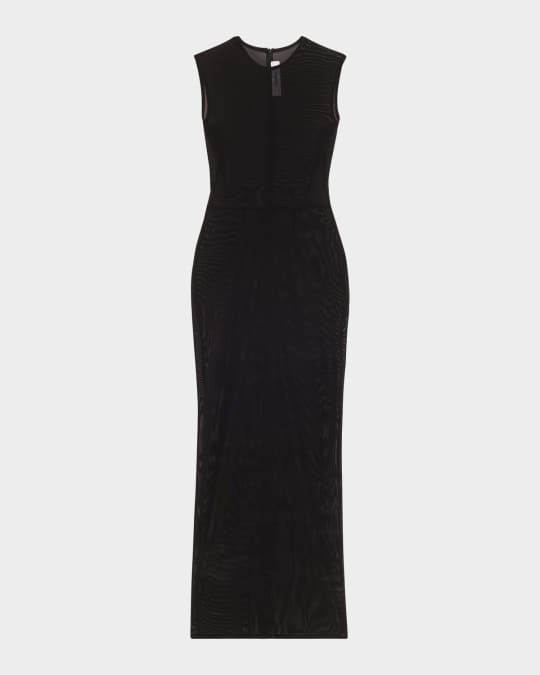 Alex Perry Power Mesh Sleeveless Midi Dress | Neiman Marcus