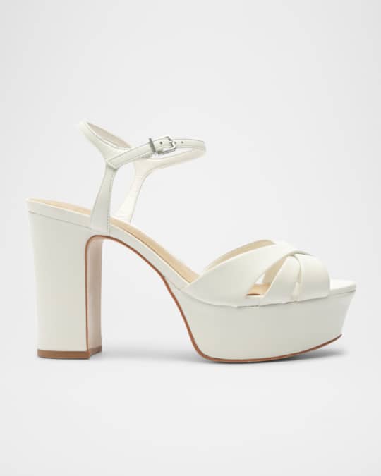 Schutz Keefa Ankle-Strap Platform Sandals | Neiman Marcus