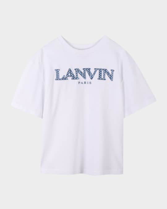 Lanvin Boy's Logo-Embroidered T-Shirt, Size 8-14 | Neiman Marcus