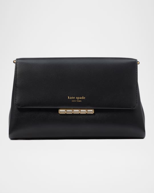 kate spade new york grace lock embellished leather clutch bag | Neiman ...