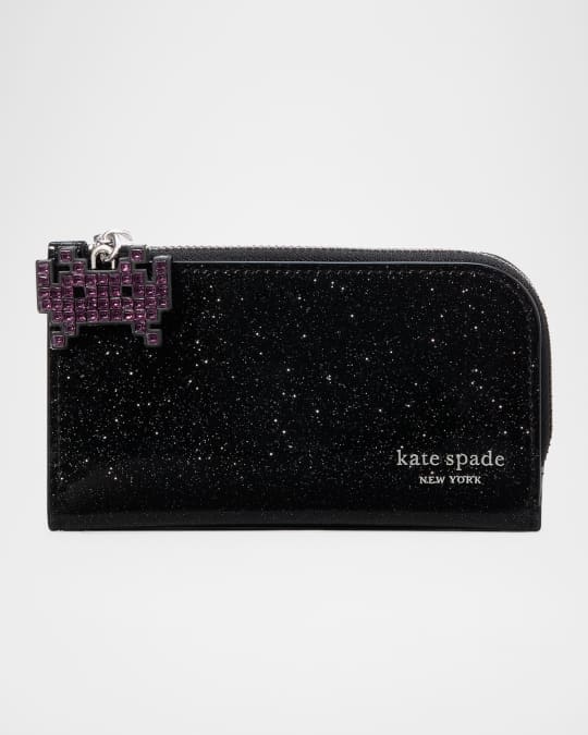 kate spade new york x Space Invaders small glitter patent leather ...