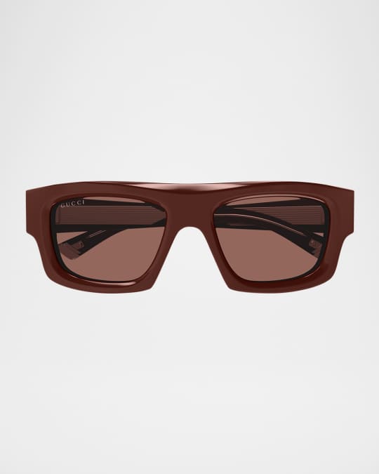 Gucci Men's GG1926SM Acetate Rectangle Sunglasses | Neiman Marcus