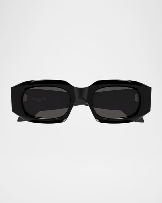ALAIA Acetate Rectangle Sunglasses | Neiman Marcus