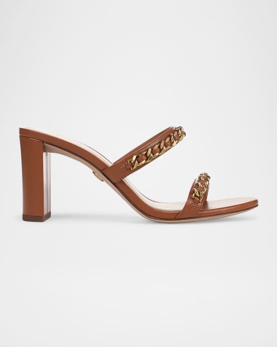 Veronica Beard Gretchen Leather Sandals | Neiman Marcus