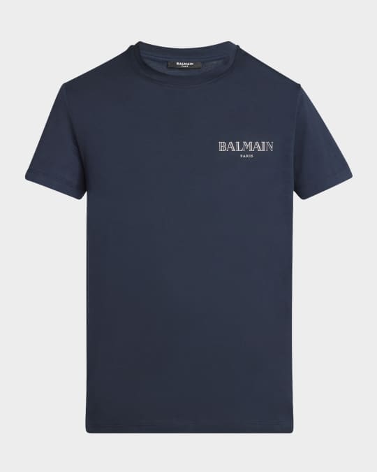 Balmain Men's Vintage Gel Logo T-Shirt | Neiman Marcus