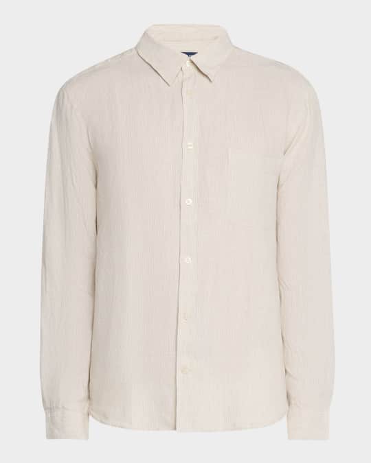 Frescobol Carioca Men's Telles Linen Stripe Casual Button-Down Shirt ...