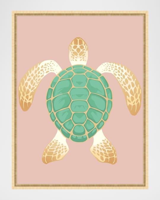 "Sea Creature" Framed Giclee by Sena Zander, 31.5" x 41.5" | Neiman Marcus