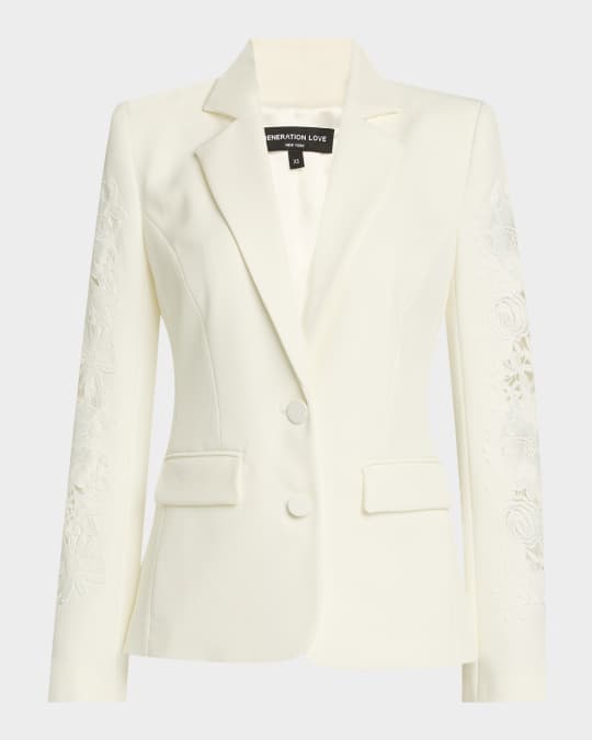 Generation Love Venturi Lace Combo Blazer | Neiman Marcus