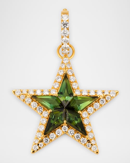 Buddha Mama 20K Green Tourmaline and Diamond Star Charm | Neiman Marcus