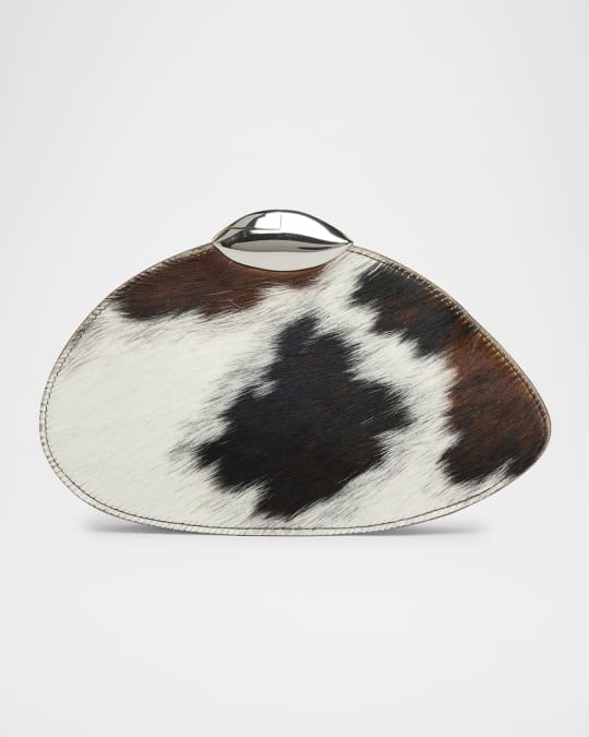 Benedetta Bruzziches Belle de Jour Calf Hair Clutch Bag | Neiman Marcus