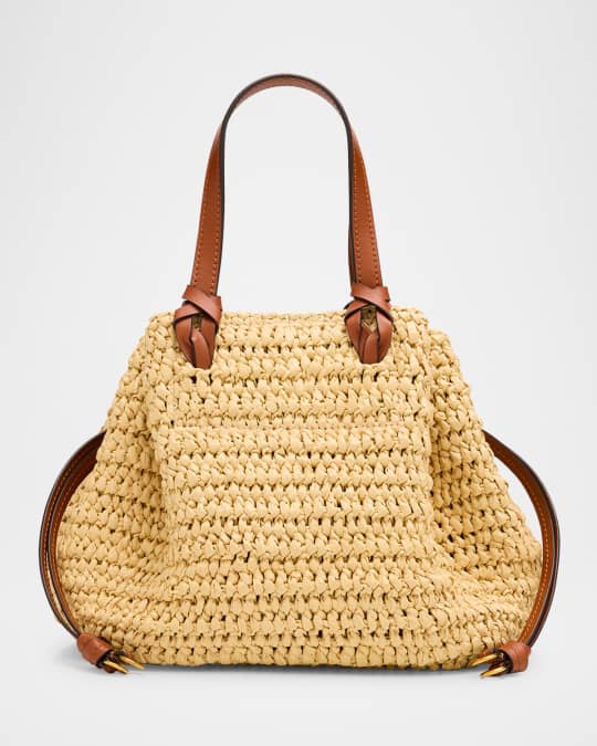 Ulla Johnson Gio Drawstring Raffia Crossbody Bag | Neiman Marcus