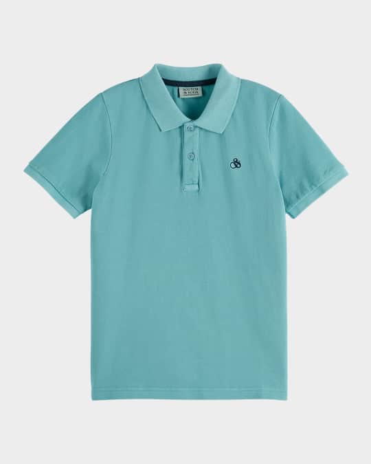 Scotch & Soda Boy's Garment-Dyed Pique Polo Shirt, Size 4-12 | Neiman ...