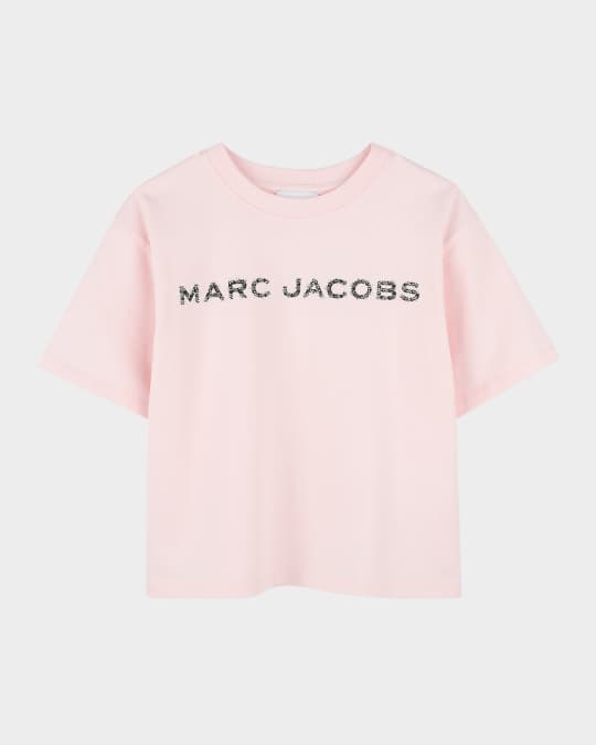 Marc Jacobs Girl's Rhinestone Logo Cotton Jersey Tee, Size 2-4 | Neiman ...