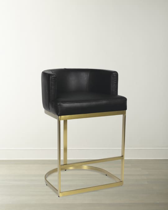 Regina Andrew Owen Leather 32.5" Counter Stool | Neiman Marcus