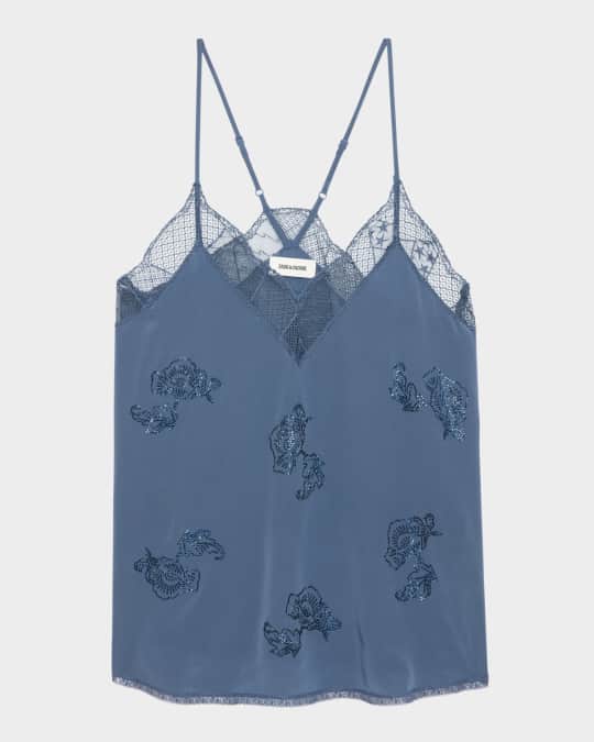 Zadig & Voltaire Christy Embellished Silk Camisole | Neiman Marcus