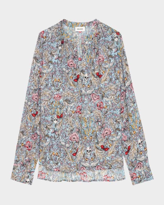 Zadig & Voltaire Tink Soft British Flowers Blouse | Neiman Marcus