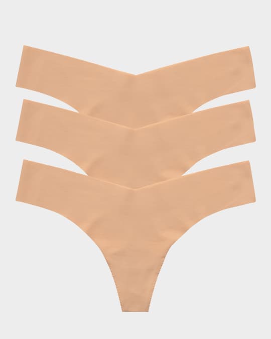 Commando Classic Low-Rise Microfiber Thongs, Pack of 3 | Neiman Marcus