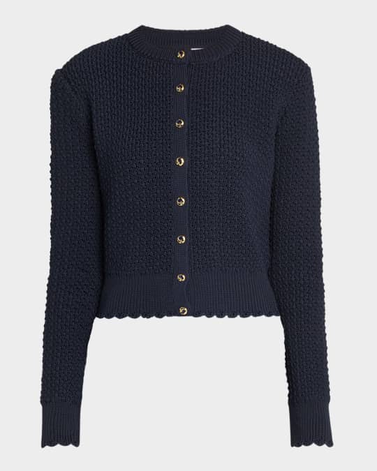 St. John Re-Edition Slub Texture Knit Cardigan | Neiman Marcus