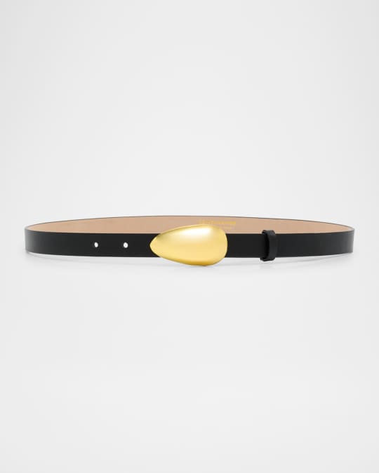 Heaven Mayhem Bean Buckle Leather Belt | Neiman Marcus