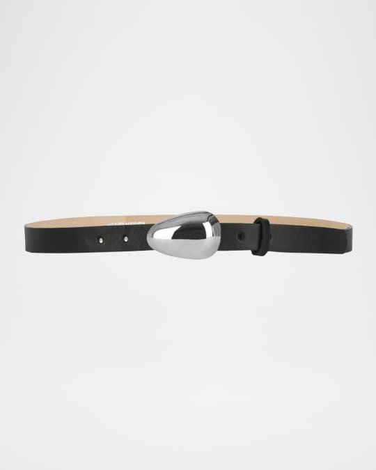 Heaven Mayhem Bean Buckle Leather Belt | Neiman Marcus