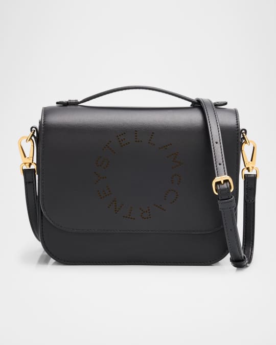 Stella McCartney Logo Perforated Foldover Top Crossbody Bag | Neiman Marcus
