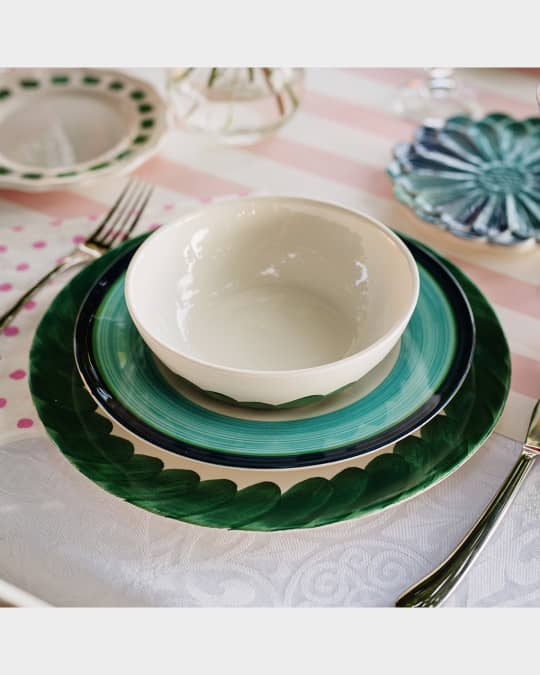 Vietri Lisbon Green Brushstroke Dinner Plate | Neiman Marcus