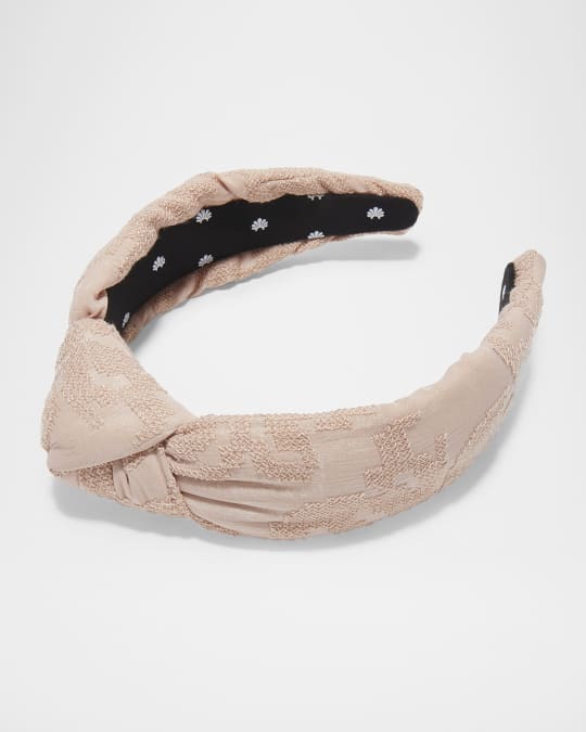 Lele Sadoughi Knotted Needlepoint Headband | Neiman Marcus