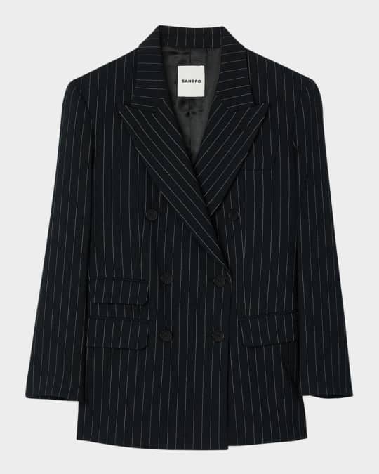 Sandro Courbevoie Striped Suit Jacket | Neiman Marcus