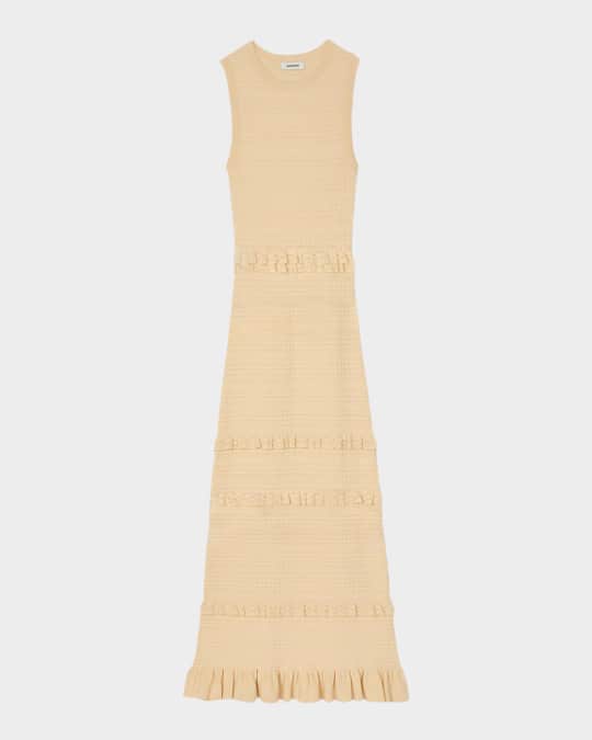 Sandro Salma Textured Maxi Dress | Neiman Marcus