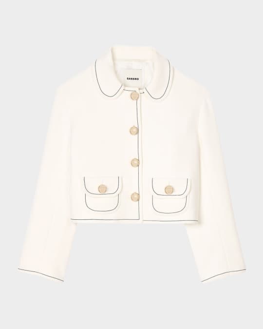 Sandro Elodie Cropped Jacket | Neiman Marcus