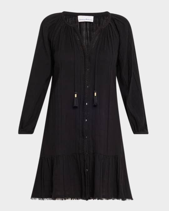 Tommy Bahama Mykonos Textured Button-Front Dress | Neiman Marcus