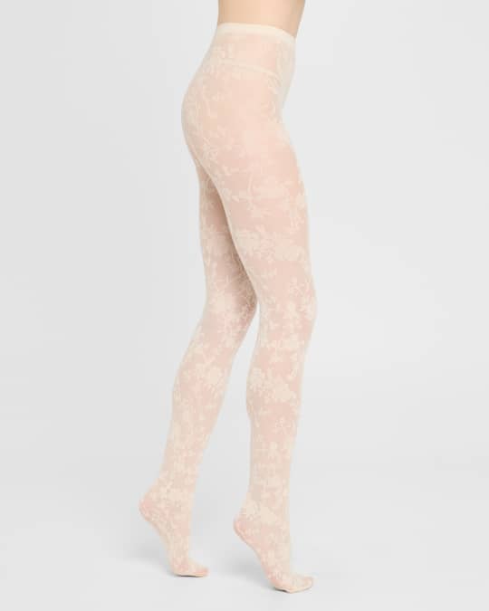 Wolford Floral Jacquard Tights | Neiman Marcus
