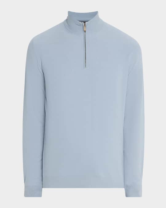 Colombo Men's Kid Wool Quarter-Zip Sweater | Neiman Marcus