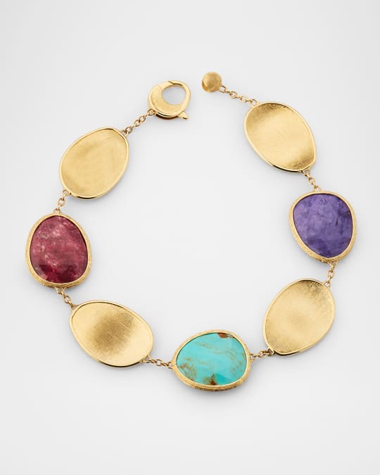 Marco Bicego Lunaria 18K Yellow Gold Bracelet with Mixed Stones ...
