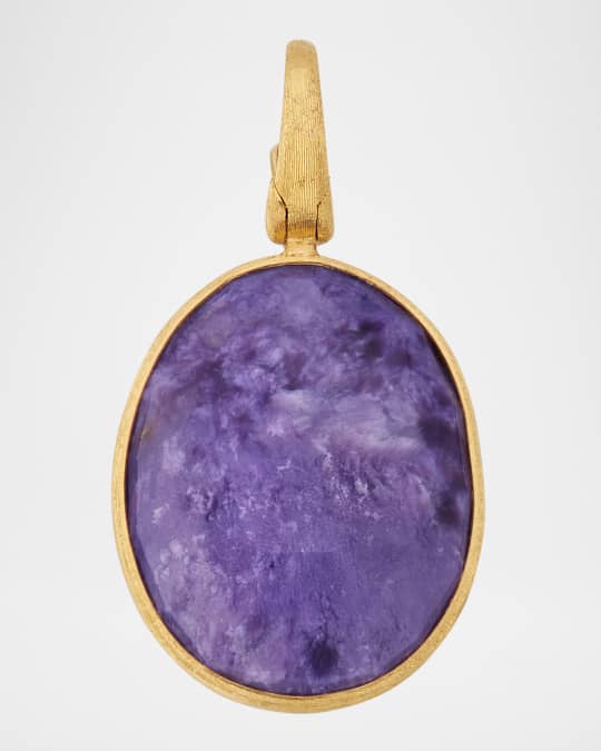 Marco Bicego Lunaria 18K Yellow Gold Charoite Pendant | Neiman Marcus