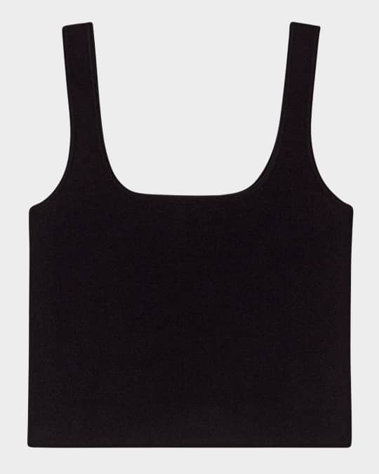 Maje Maclyne Cropped Stretch-Knit Tank Top | Neiman Marcus