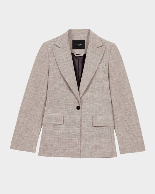 Maje Vigrisa Single-Breasted Blazer | Neiman Marcus