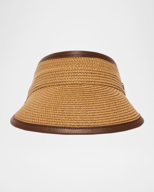 Max Mara Girl's Mogador Woven Visor | Neiman Marcus